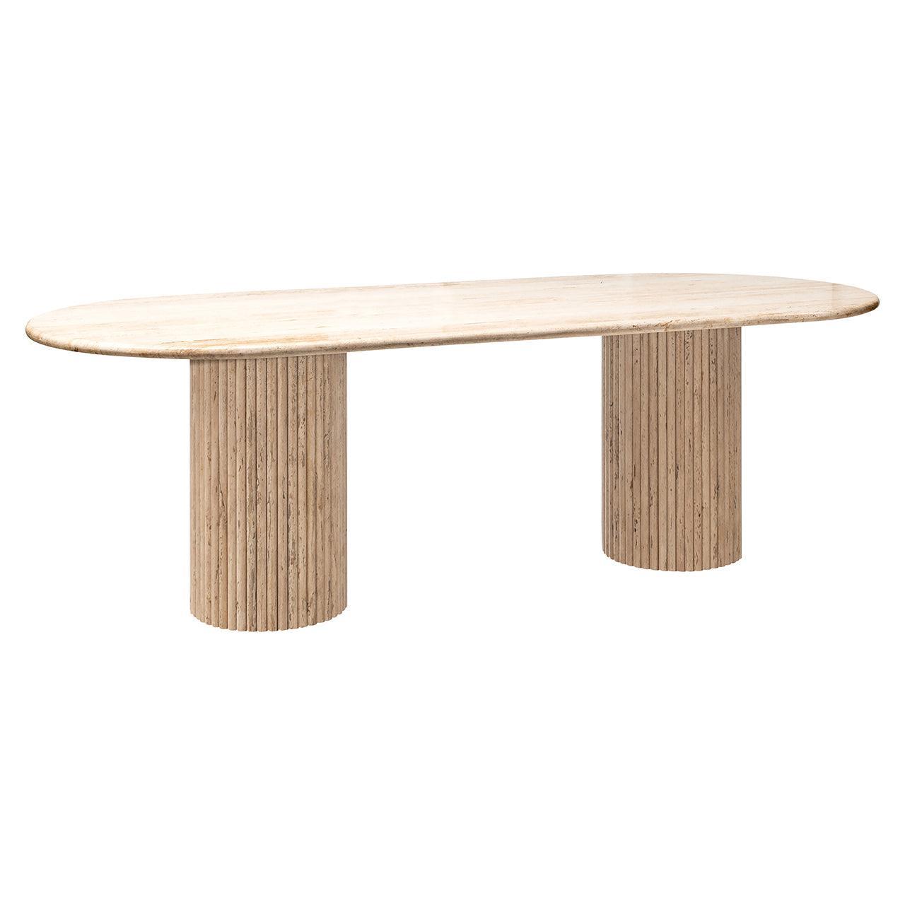 Richmond Interiors oval Travertine dining table La Cantera | 240x110 cm